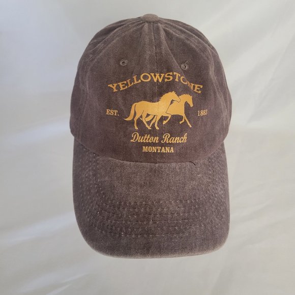 Accessories | Yellowstone Dutton Ranch Montana Adjustable Brown Cap ...